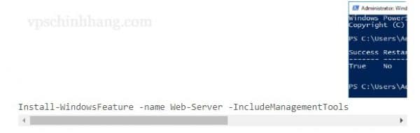 Cách cài đặt IIS với PowerShell trên Windows Server 2016/VPS - VPS Chính hãng